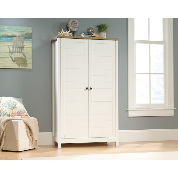 Sauder Cottage Road Storage Cabinet White 423509 | Zoro